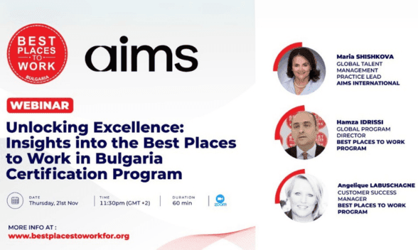 Webinar: Elevate Your Workplace in Bulgaria: AIMS Bulgaria is a partner ...